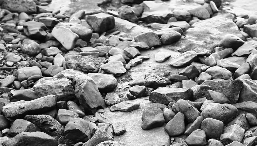 Pebbles, Small, Big Rocks for Stock Footage Video (100% Royalty-free ...