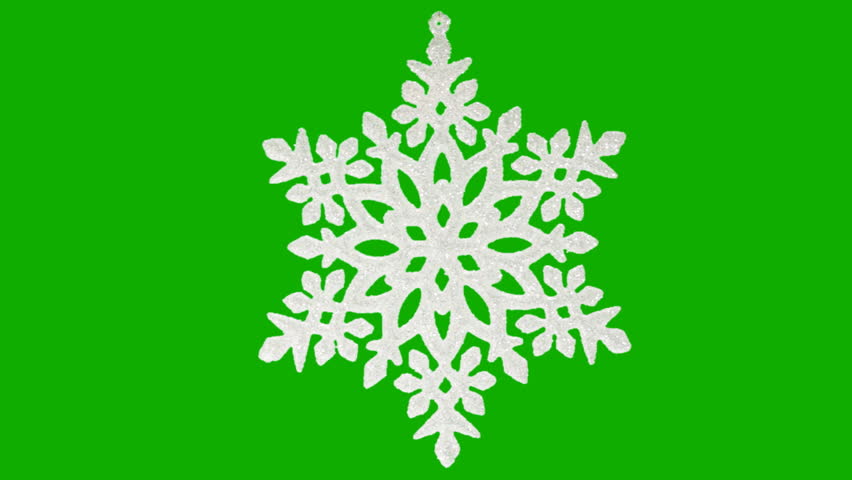 Different Sort Of Snowflakes, Effect Snowfall. Green Screen Stock ...