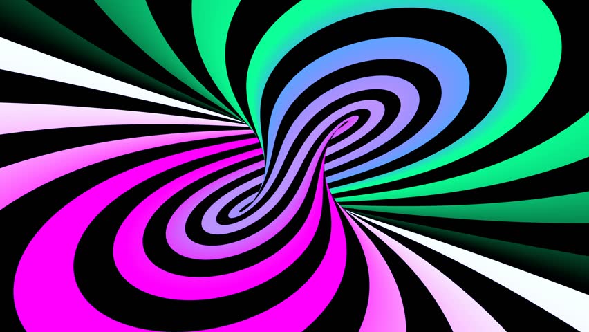 Abstract Background With Rotation Of Hypnotic Spiral. Animation Of ...