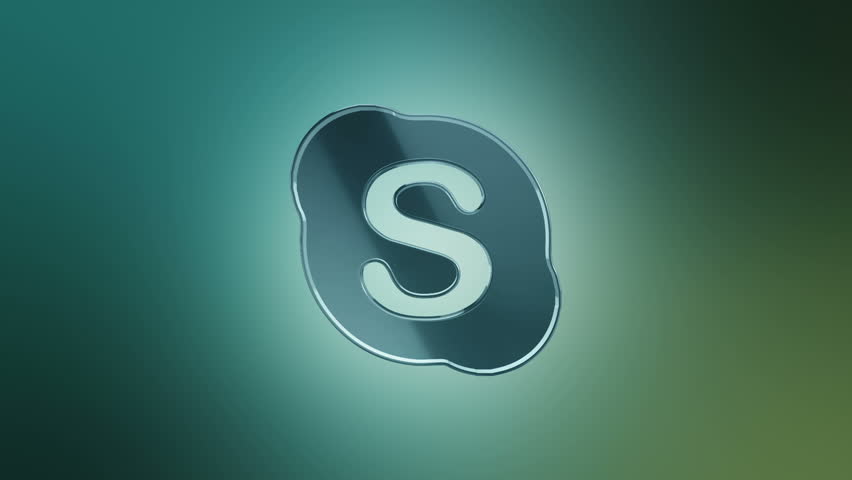 Editorial Animation: 3D Rotation Of Symbol Of Skype Logo From Glass ...