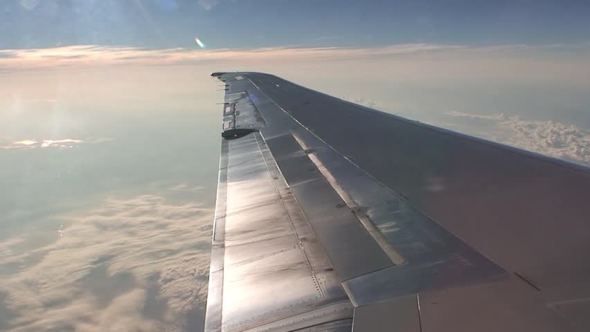 View of Airplane Wing from Stock Footage Video (100% Royalty-free ...