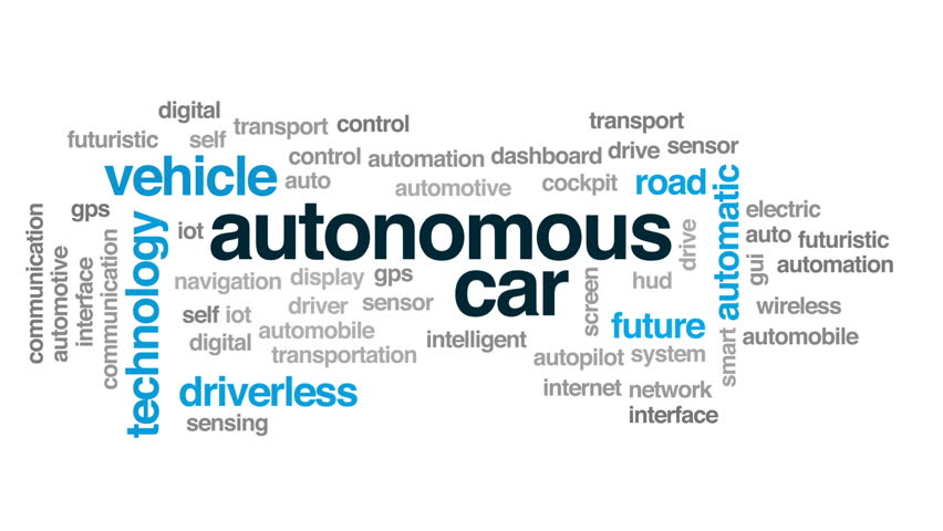 Autonomous Car Animated Word Cloud, Stock Footage Video (100% Royalty ...