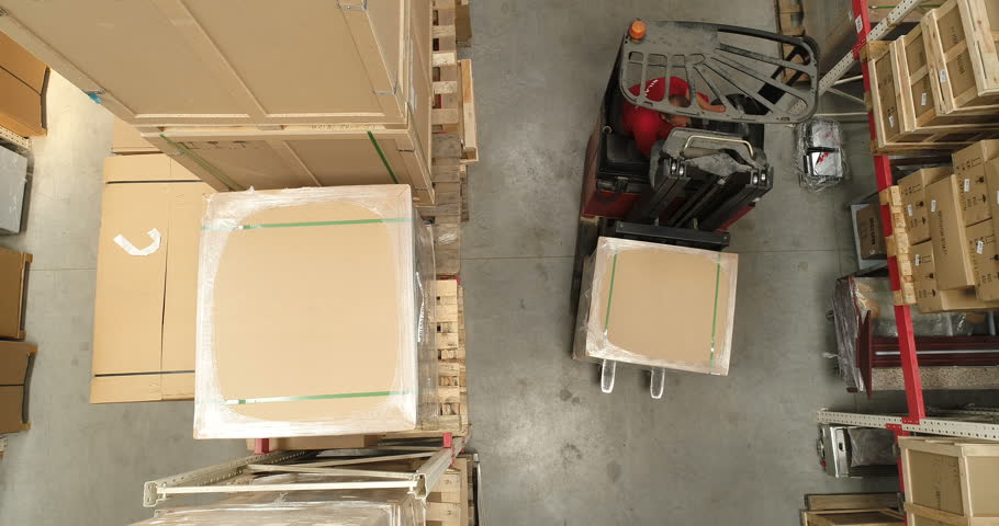 Warehouse Cardboard Boxes Falling CG Animation Stock Footage Video ...
