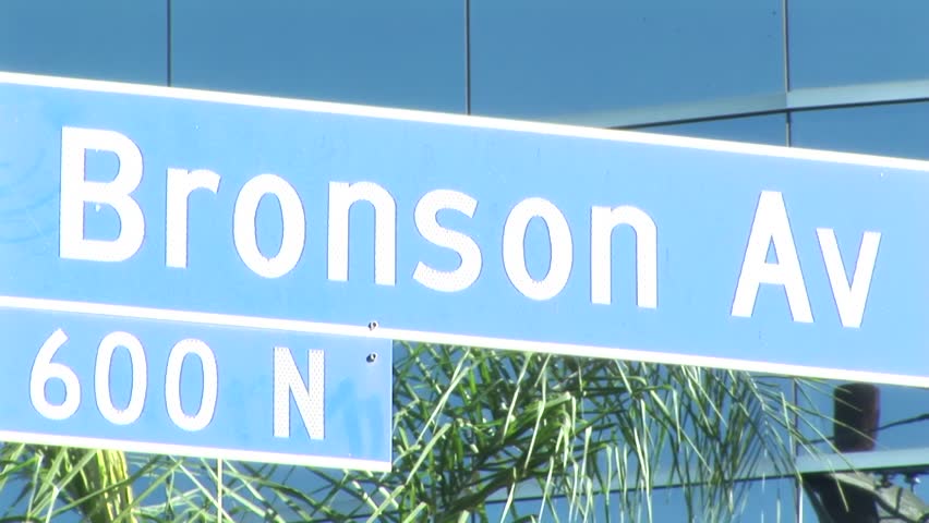 Bronson Av Street Sign in Stock Footage Video (100% Royalty-free ...