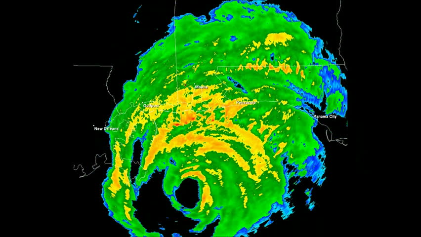 Hurricane Ivan (2004) Landfall Doppler Stock Footage Video (100% ...