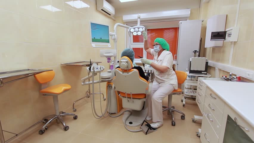 Moscow, Russia - 16 September 2016: Doctor Dentist And Girl Patient In ...