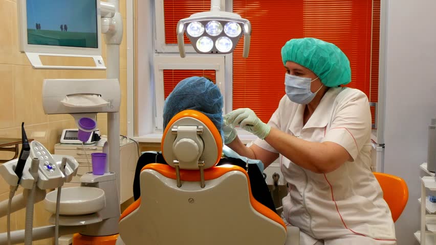 Moscow, Russia - 16 September 2016: Doctor Dentist And Girl Patient In ...