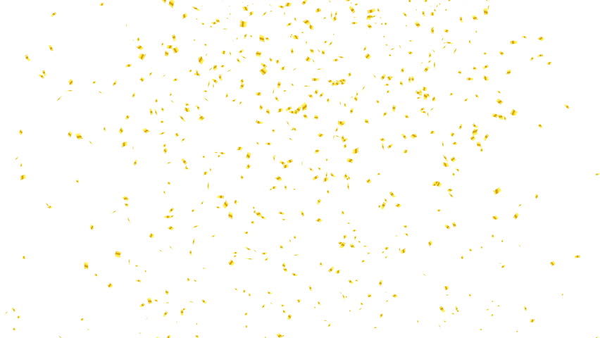 Gold And Silver Confetti - Seamless Looping, Alpha Channels And 4K ...