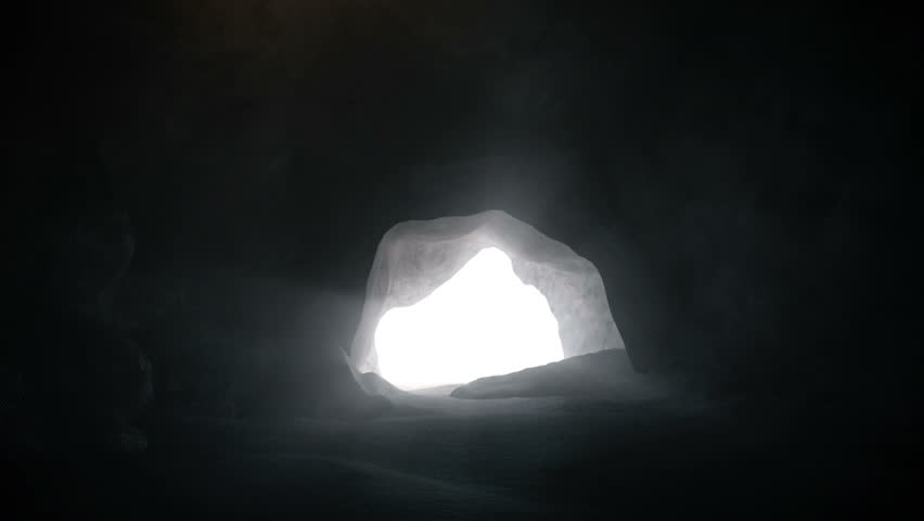 Stock Video Clip of 3D Animation Inside of Dark Mountain Cave ...