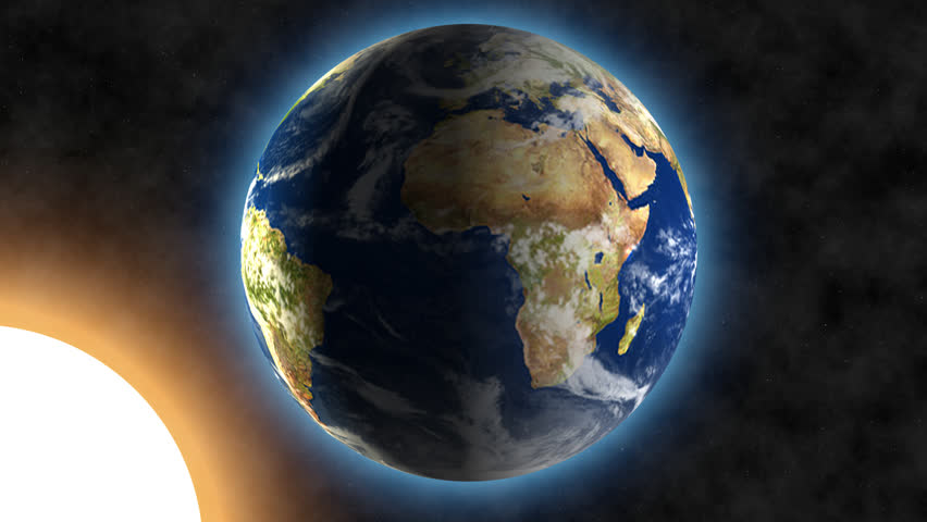 Stock Video Clip of Simulated realistic solar eclipse with Nasa imagery ...