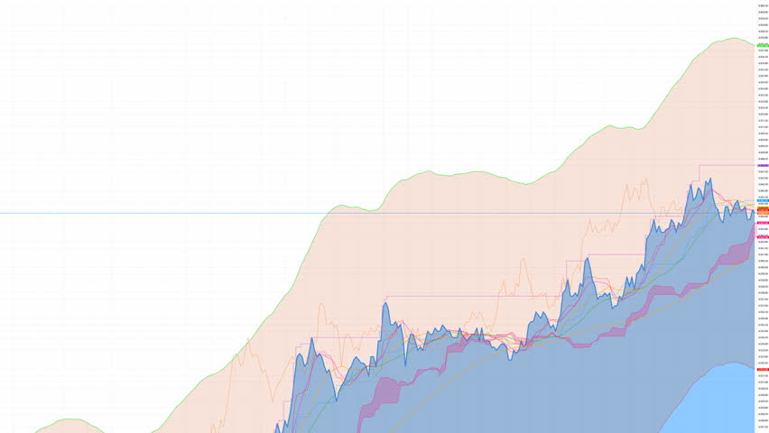 Uptrend Stock Chart, Bull Market, New Hight Stock Footage Video ...