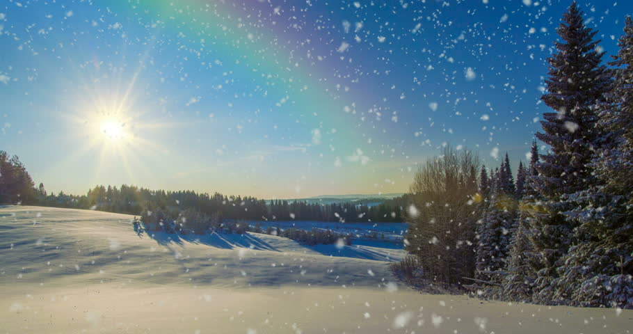 Cinemagraph, 4k, Falling Snow in Stock Footage Video (100% Royalty-free ...