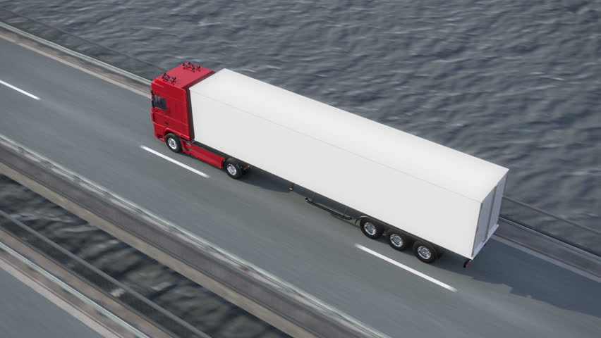 Video de stock de truck driving along a bridge - | 3425702 | Shutterstock