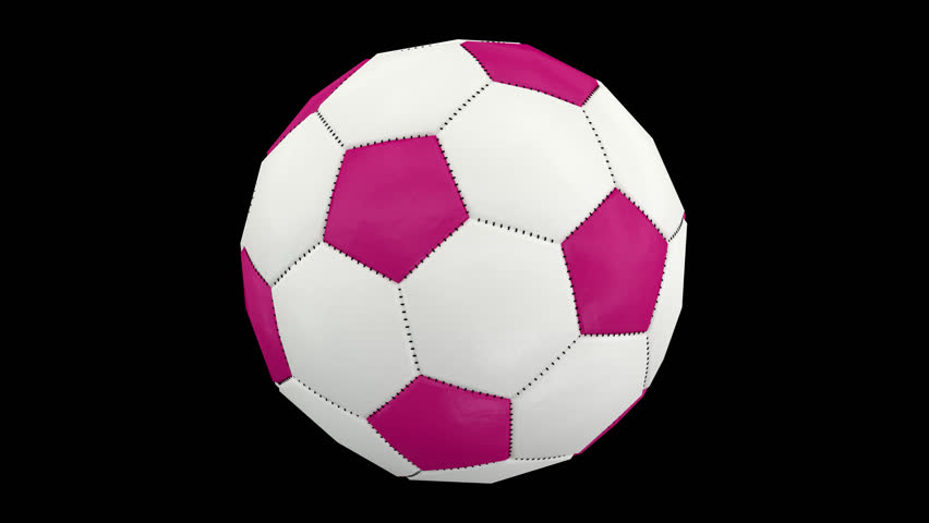 Animated Close Up Of Simple Plain Soccer Balls With White And Pink ...