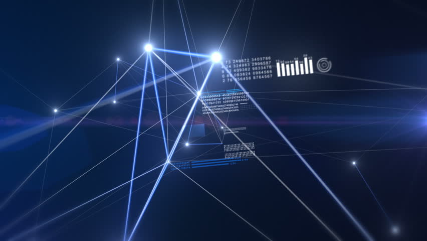 Digital Code Looping Blue Background Stock Footage Video 3378938 ...