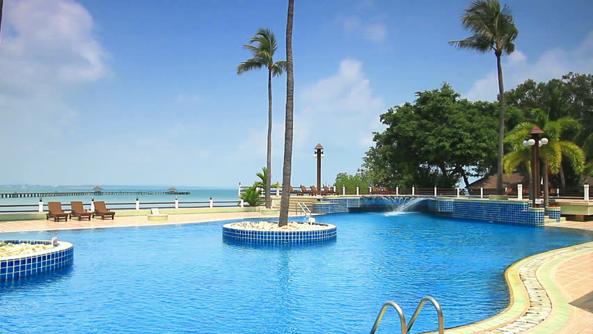 Swimming Pool at the Resort Stock Footage Video (100% Royalty-free ...