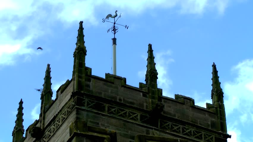 Stock video of english country church - crows circling | 3677522 ...