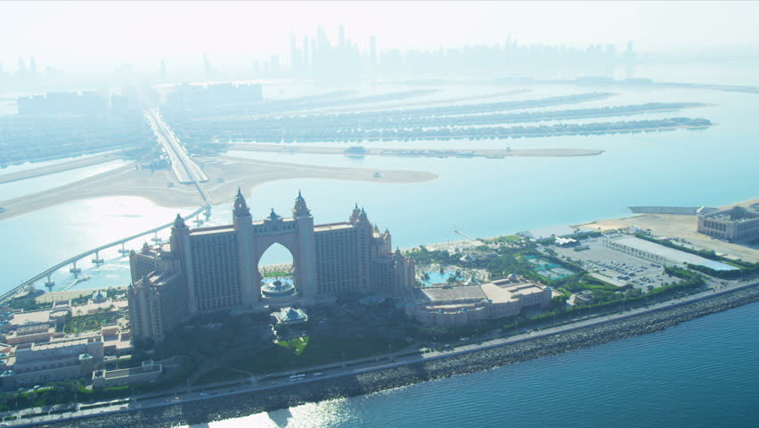 Stock video of aerial view palm atlantis on | 3730292 | Shutterstock