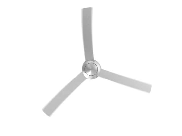 Isolated Silver Ceiling Fan Rotating Stock Footage Video (100% Royalty ...