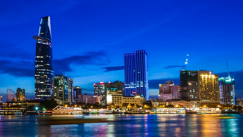Night skyline in Saigon, Vietnam image - Free stock photo - Public ...