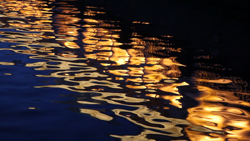 Stock video of night reflection in water of river | 401722 | Shutterstock