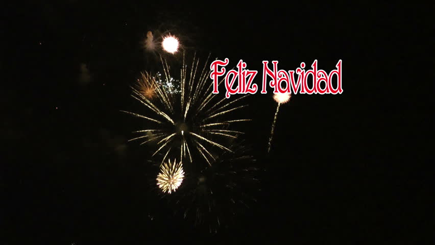 Happy New Year Text Animation In Spanish "Feliz Ano Nuevo" With ...