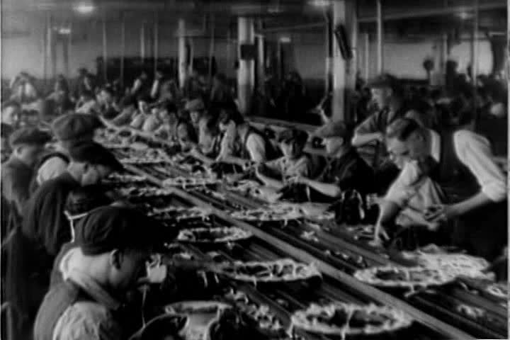 1920s - Good Assembly Line Ford Factory Footage With Workers From The ...