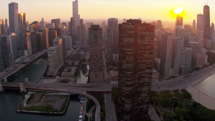 Stock video of aerial cityscape overhead view of chicago | 4237352 ...