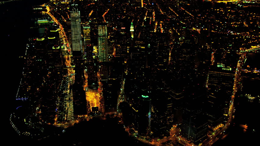 Aerial Downtown View Freedom Tower, Stock Footage Video (100% Royalty ...