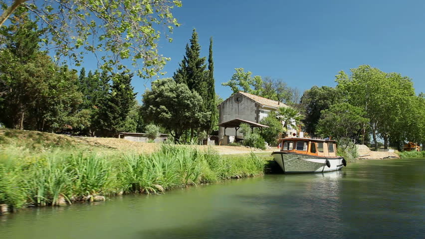 A Section Of The Oklahoma City Riverwalk Or River Walk With A Tour Boat ...