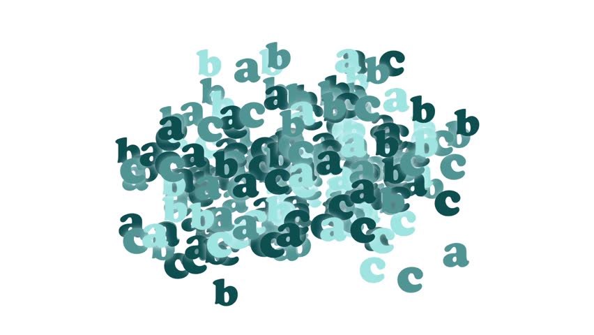 Blue Alphabet Abc,cartoon Letters Paper Stock Footage Video (100% ...