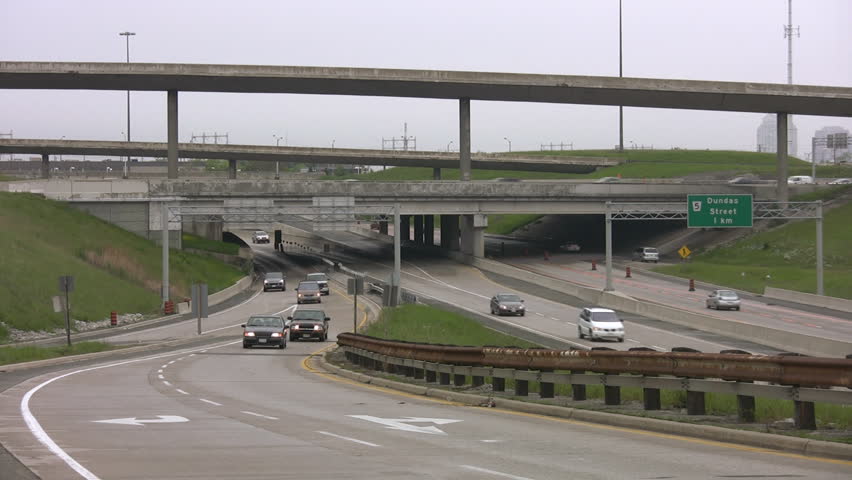 Highway Offramp at Intersection of Stock Footage Video (100% Royalty ...