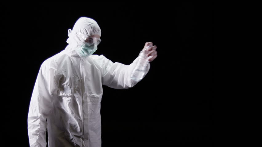 Forensic Scientist On Black Background Stock Footage Video 4479998 ...