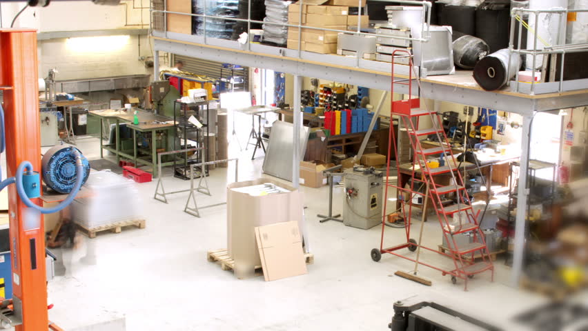 Stock video of time lapse modern manufacturing industrial workplace ...