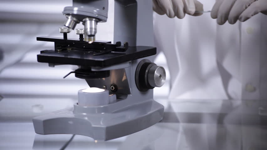 Pharmaceutical Laboratory, Examination Of A Substance Under A ...