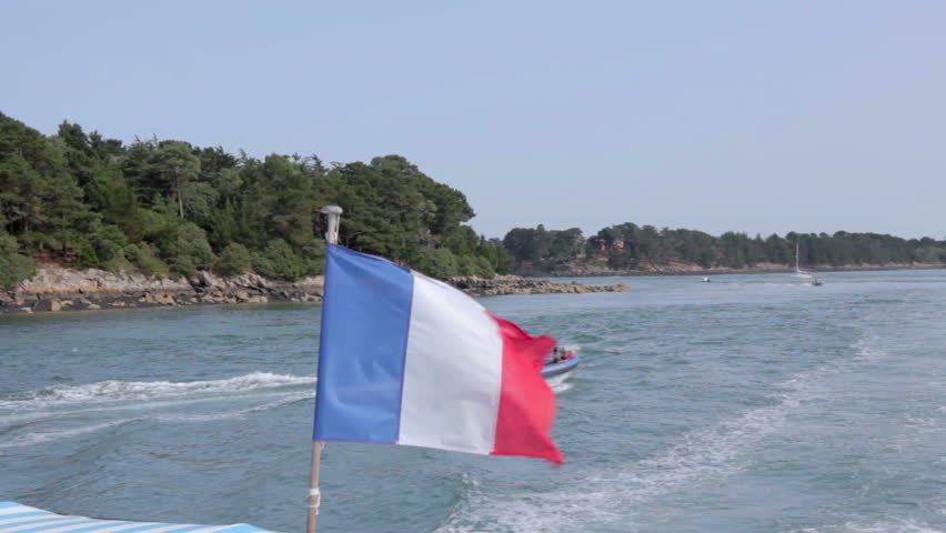 French Flag in a Sailboat. Stock Footage Video (100% Royalty-free ...