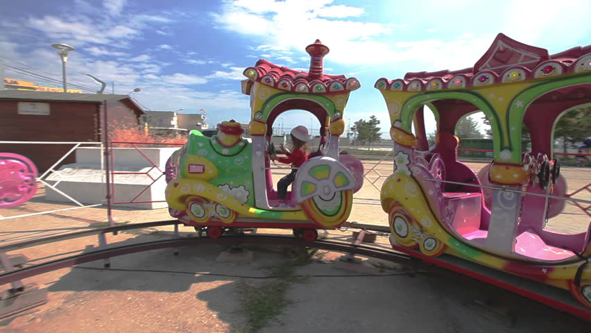 Stock video of baby girl child riding toy train | 4751072 | Shutterstock