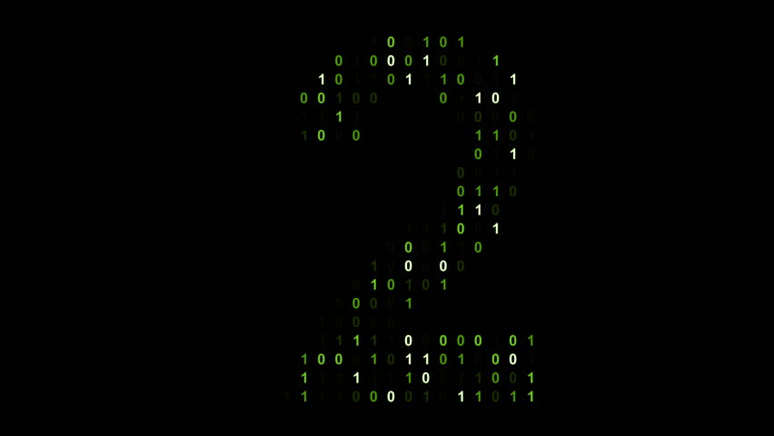 Runned Blinked Binary Code Black Screen With Gray White Cypher Videos ...