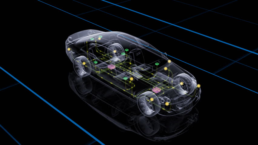 Car Automobile Electronics Sensor Control Stock Footage Video (100% ...