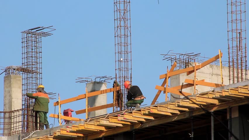 Construction Of A Residential Apartment Complex Stock Footage Video ...