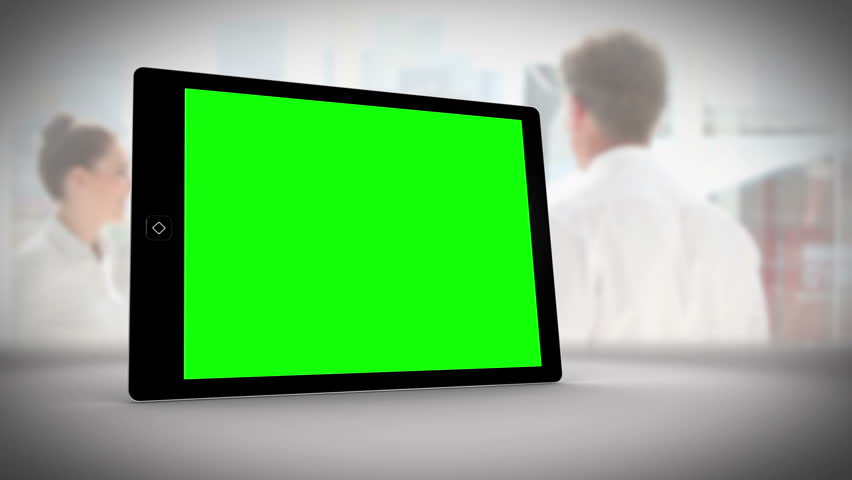 Tablet with Green Screen in Stock Footage Video (100% Royalty-free ...