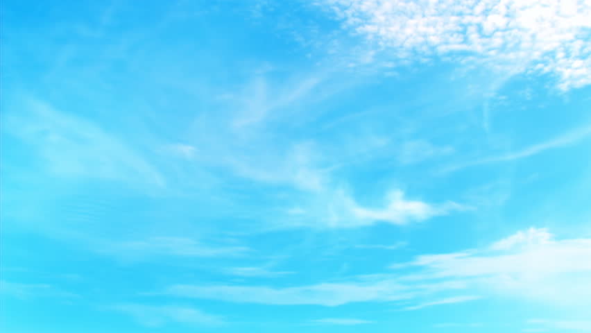 1080p CGI Sky With White Clouds And Birds Flight Stock Footage Video ...