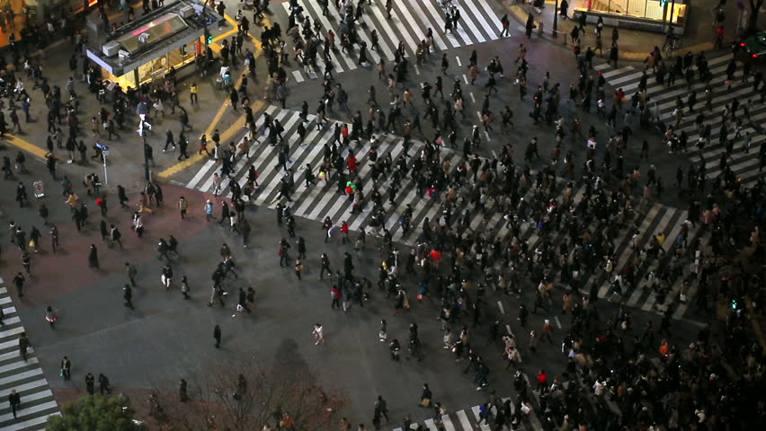 City Pedestrian Traffic of People Stock Footage Video (100% Royalty ...
