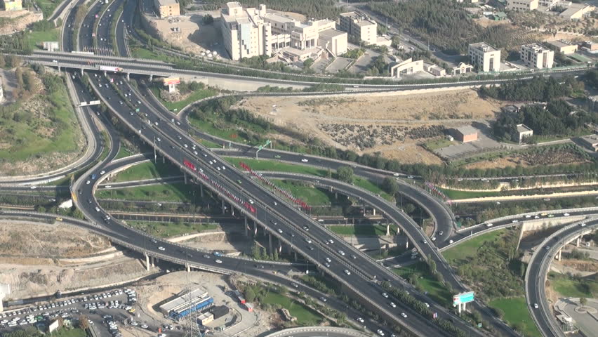 TEHRAN, IRAN - 18 OCTOBER 2013: Major Intersection, Highways, Factories ...