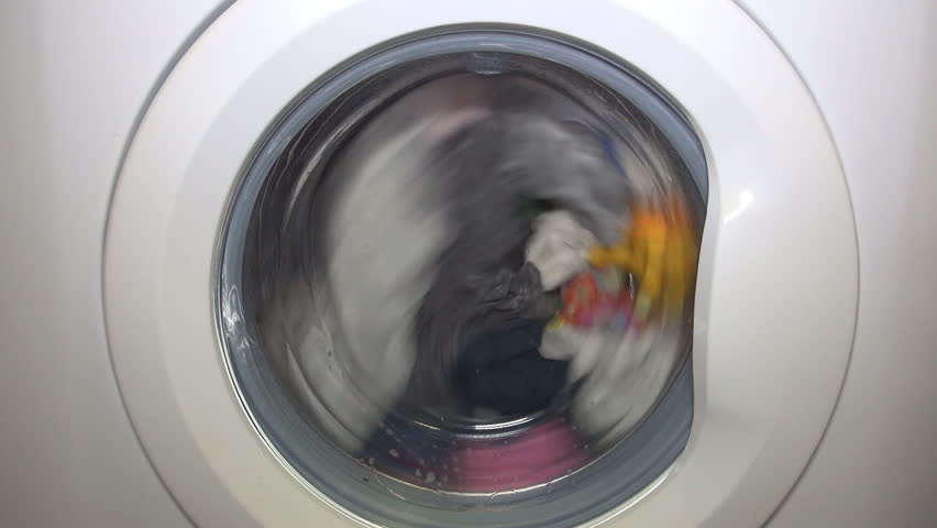 Washing Machine Working With Laundry Stock Footage Video 634057 ...