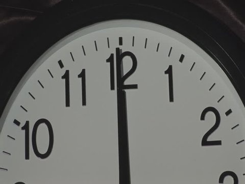 Clock Strikes 12 Clipart Images