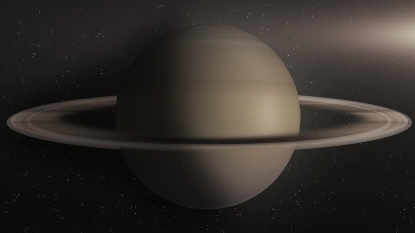 Planet Saturn Beautiful 3d Animation Stock Footage Video (100% Royalty ...