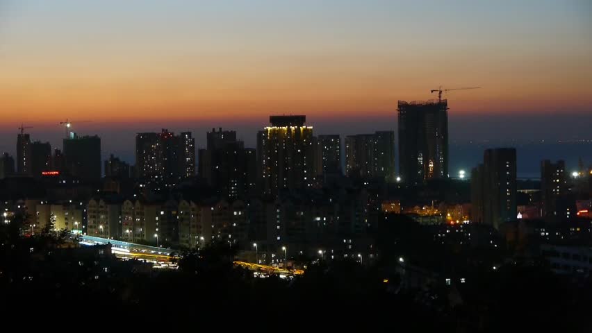 Late Evening View Of Detroit, Michigan (time-lapse) Stock Footage Video ...