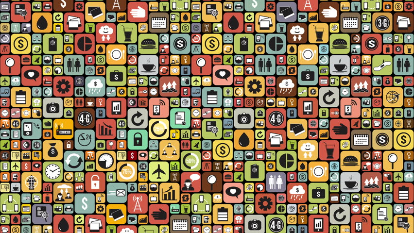 Infographic Icon Background, 4k Video Stock Footage Video (100% Royalty ...