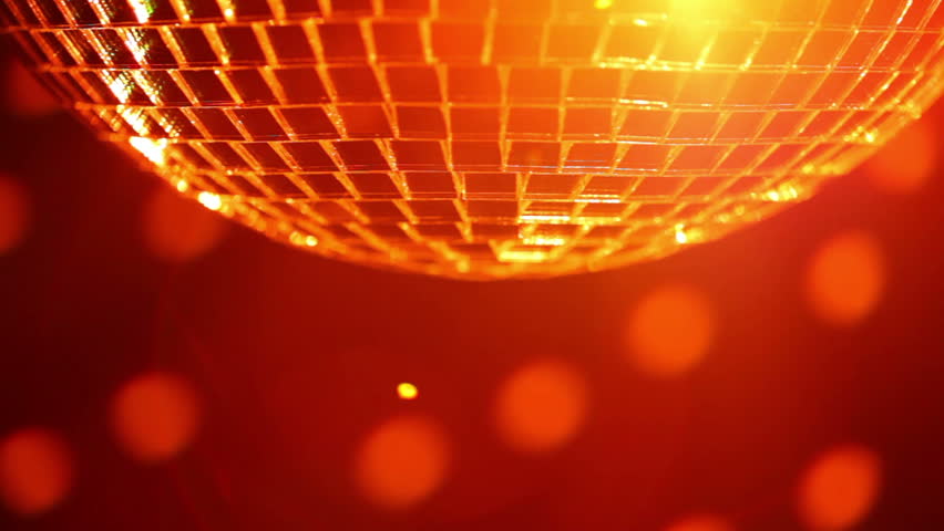 Orange Disco Ball and Reflected Stock Footage Video (100% Royalty-free ...